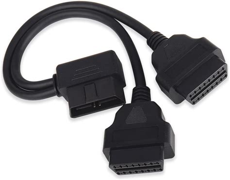Amazon Com OBD Splitter Adapter 30cm 12 OBD2 Splitter Y Cable Male Splitter To 2 Female