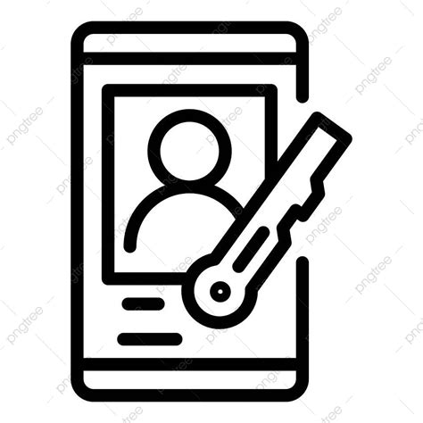 Lock Key Password Icon Outline Vector Screen Password Two Png And