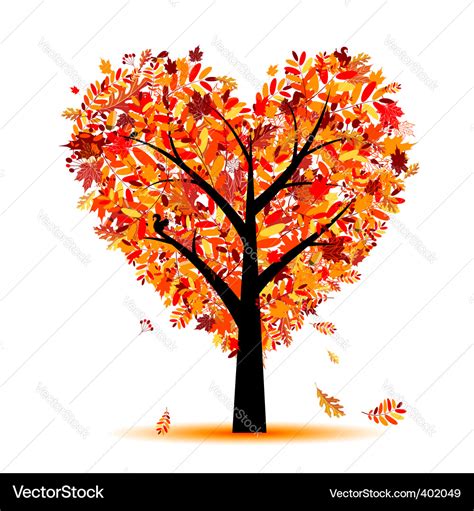 Heart Shape Tree Royalty Free Vector Image Vectorstock