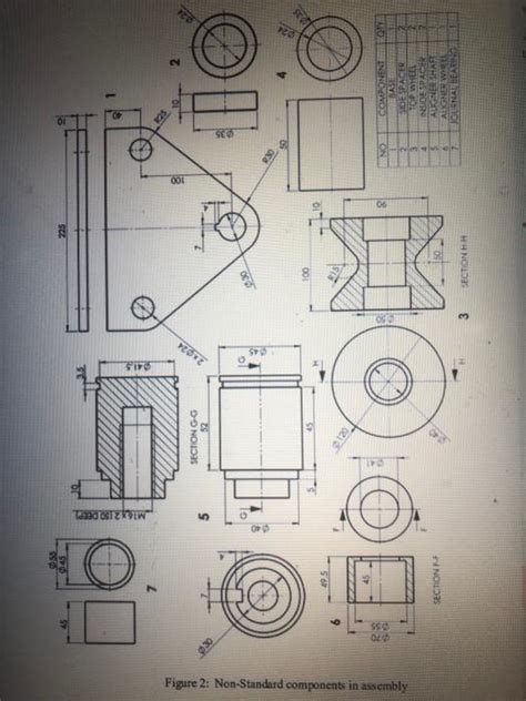Question Draw The Assembly Drawing Drawing Number Chegg