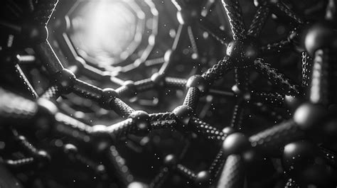 Abstract Atomic Lattice Molecular Grid Of Graphene Graphene Atomic Structure Concept Hexagonal