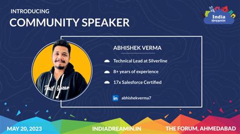 Abhishek Verma ☁ On Linkedin Super Excited For India Dreamin
