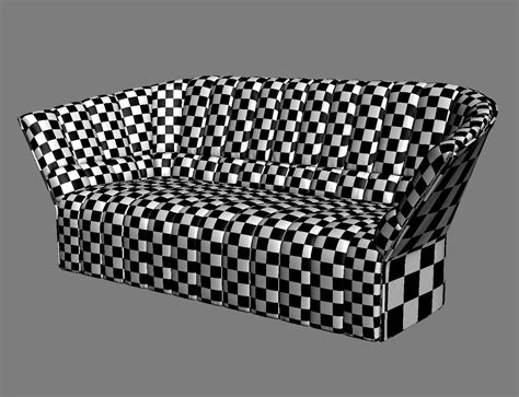 Sofá Ligne Roset Moel 3 Asientos Modelo 3d 10 Max Fbx Obj