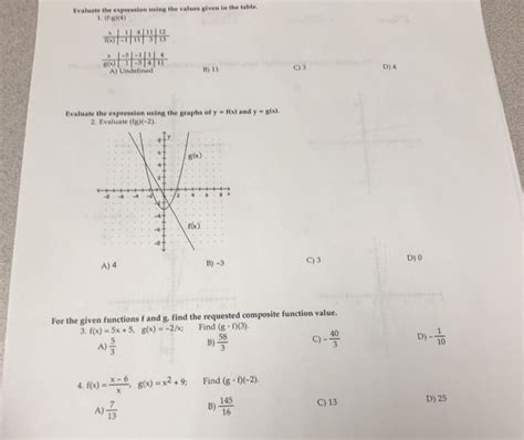Solved Evaluate The Expression Using The Values Given In The