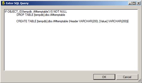 Ssis How Do I Use If Statement Within Execute Sql Task To Create A Temp Table Stack Overflow