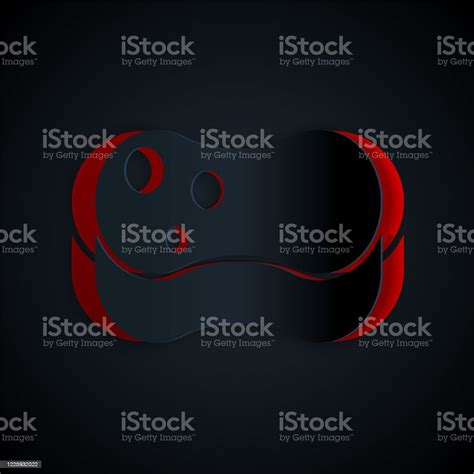 종이 는 검은 배경에 격리 스폰지 아이콘을 잘라 설거지를 위한 바스트의 위스프 청소 서비스 개념입니다 종이 아트 스타일입니다 벡터 일러스트레이션 3차원 형태에 대한 스톡