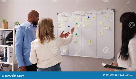 Agile Business Team Stock Photo Image Of Kanban Multiracial