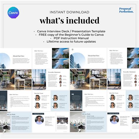 Canva Interview Deck Presentation Template For Professional Services Win Over Clients With Our