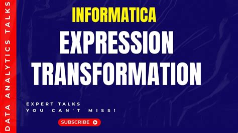 Etl Informatica Power Center Expression Transformation Data Integration Tutorial Youtube