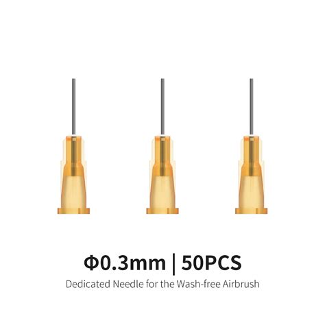 50100pcs Extra Replacement Needles For Dspiae Wash Free Airbrush