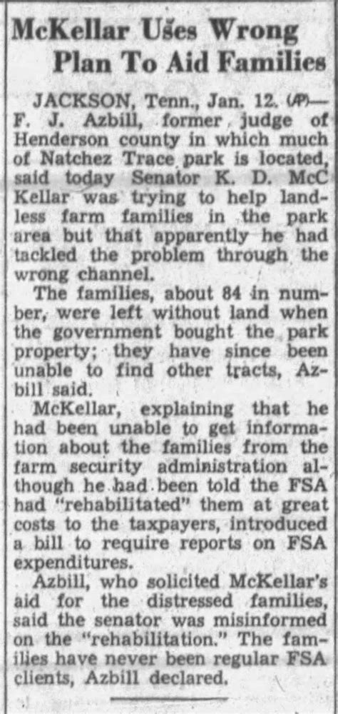 1940 Mckeller Uses Wrong Plan To Aid Resettlement Families Free