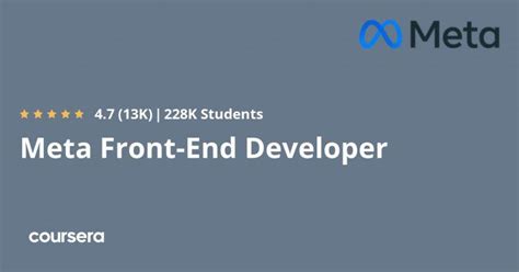 Coursera Meta Front End Developer Professional Certificate