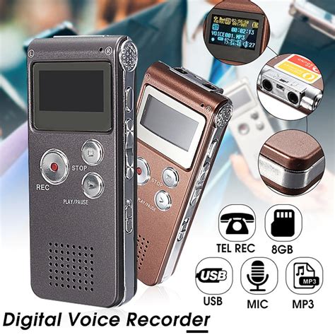 จัดส่งได้ทันทีเครื่องอัดเสียง และเล่น Mp3 Voice Recorder ขนาด 8gb 16gb 650 ชม สีดำ