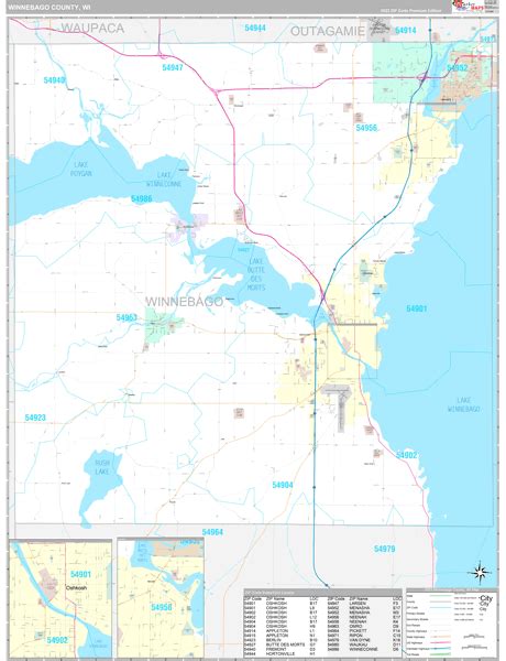 Winnebago County Wi Zip Code Map Premium