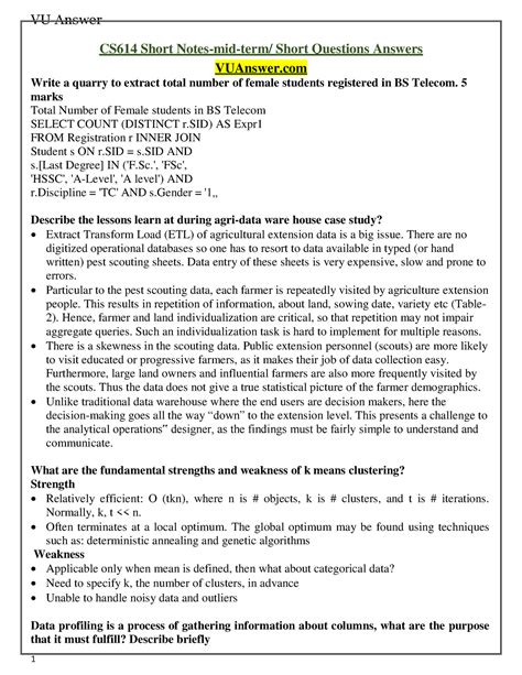 CS Short Notes For Midterm CS Short Notes Mid Term Short