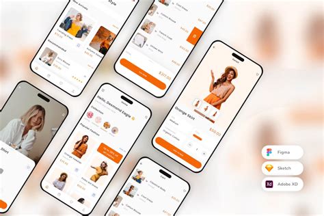 服装和时尚购物应用程序 Ui 套件 魔棒网