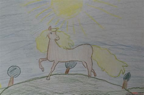 Конь с розовой гривой иллюстрации - 120 фото