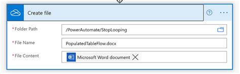 Word Templates Power Automate Repeating Tables