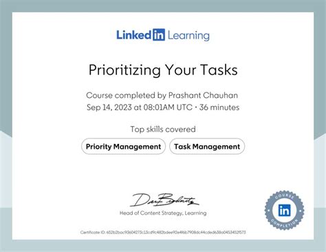 prashant chauhan on linkedin certificate of completion