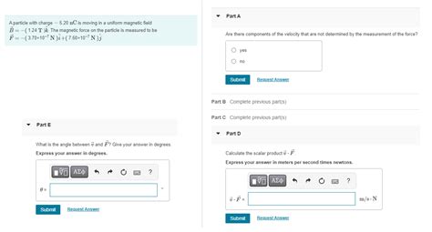 Solved A Particle With Charge NC Is Moving In A Uniform Chegg