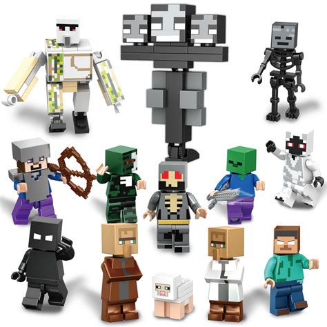Xl04 Mini World Minecraft Minifigures Building Blocks Iron Golem Wither