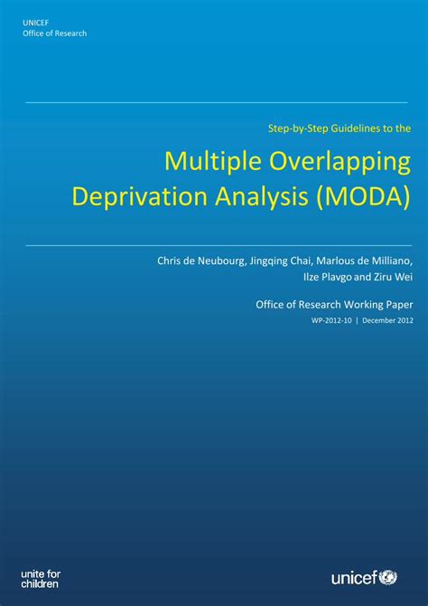 Pdf Multiple Overlapping Deprivation Analysis Moda Dokumentips