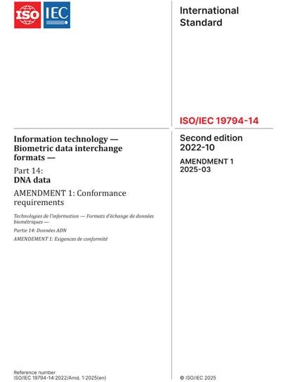ISO IEC Amd Amendment Information Technology Biometric Data