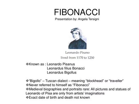 Ppt Fibonacci Presentation By Angela Tersigni Powerpoint Presentation Id 288637