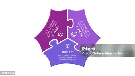 퍼즐 인포그래픽 3가지 요소 프리젠테이션 벡터 일러스트레이션 웹용 템플릿입니다 0명에 대한 스톡 벡터 아트 및 기타 이미지 0명 그래프 금융 Istock