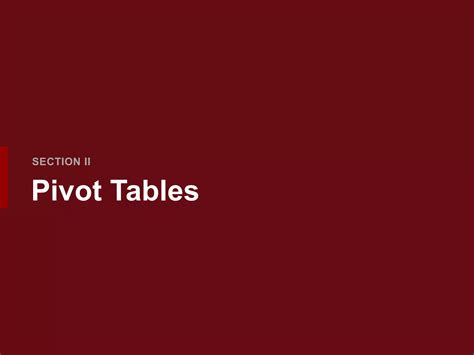 Review Formulas Functions Pivot Tables Tables And Charts Pptx