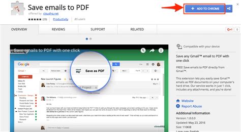 how to save and convert a single email to pdf cloudhq support