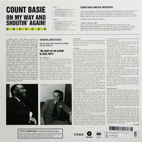 Виниловая пластинка Count Basie On My Way And Shoutin Again Купить