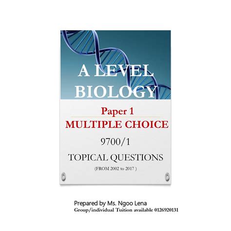 Cambridge A Level Topical Biology 9700 By Ms Ngoo Lena Shopee Malaysia