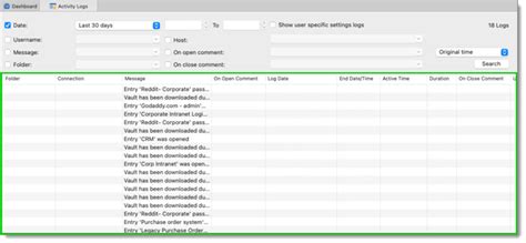 Activity Logs Devolutions Documentation