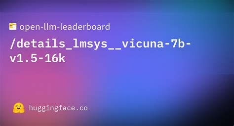 Open Llm Leaderboarddetailslmsysvicuna 7b V15 16k At Main