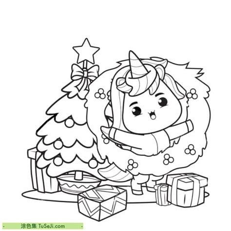 10张传播节日的欢乐和创意最喜欢的独角兽卡通涂色简笔画！ 涂色集，涂色画打印大图