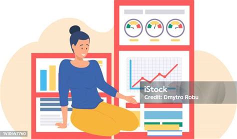사업가는 그래프와 차트로 보고서 근처에서 프리젠 테이션을합니다 발표자가 통계를 설명합니다 개념에 대한 스톡 벡터 아트 및 기타 이미지 Istock
