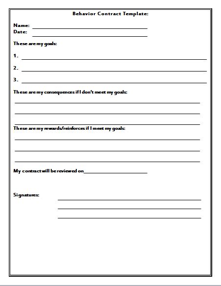 Contingency Contract Templates Excel Word Template