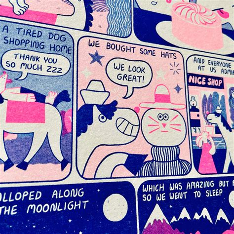 Yuk Fun Doras Day Out Comic Riso Print