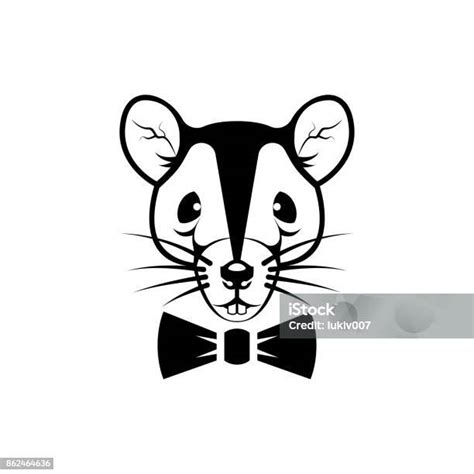 벡터 쥐 머리 얼굴 복고풍 아이콘 엠 블 럼 배지 라벨 템플릿 및 T셔츠 빈티지 디자인 요소 흰색 배경에 고립 0명에 대한 스톡 벡터 아트 및 기타 이미지 Istock