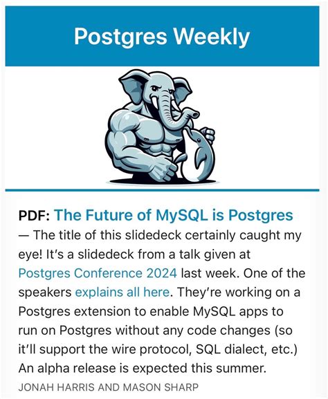 Jonah H Harris On Linkedin Postgresql Mysql Opensource Database