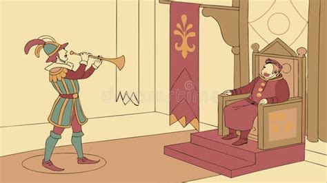 King And Jester Scene Medieval Court And Royal Entertainment