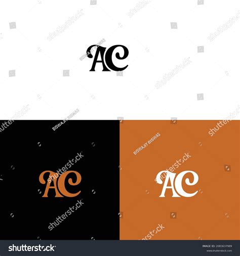 Ac Typography Logo Vector Template Stock Vector Royalty Free 2083637989