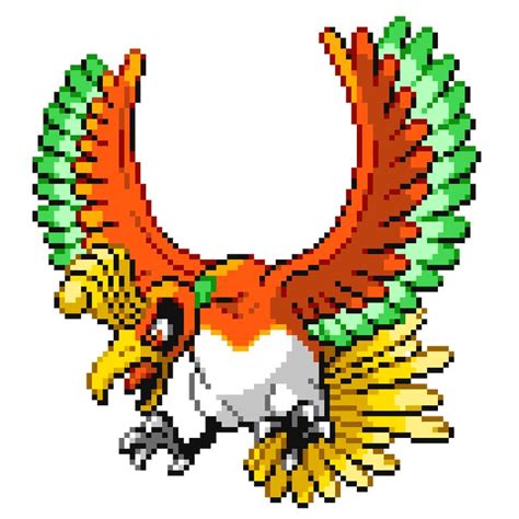 ホウオウポケモン図鑑ウルトラサンムーンポケモン徹底攻略 ポケモン ポケモン ドット ポケモン ホウオウ
