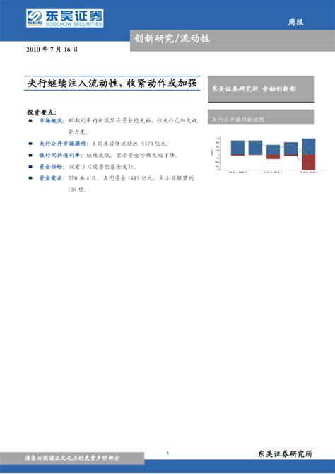 流动性周报：央行继续注入流动性收紧动作或加强