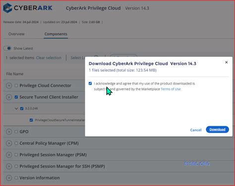 Upgrade Cyberark Pam Components Secure Tunnel Identity Connector