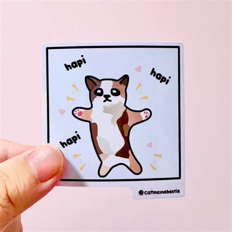 Sg Corporate Humor Cat Meme Sticker Hapi Hapi Hapi Waterproof Vinyl