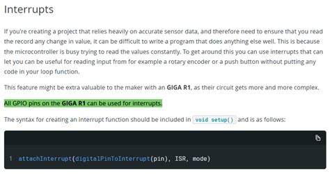 interrupt pins on giga giga r1 wifi arduino forum