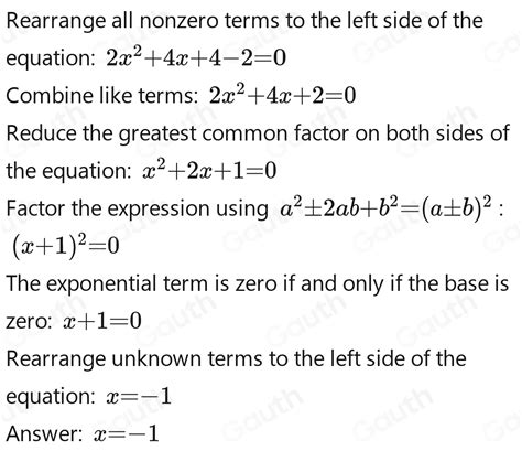 solved before you can begin solving the equation 2x 2 4x 4 2 you can
