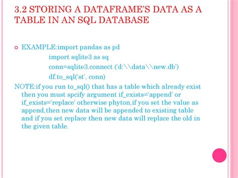 Data Transfer Between Filessql Databases And Dataframes Ppt Download